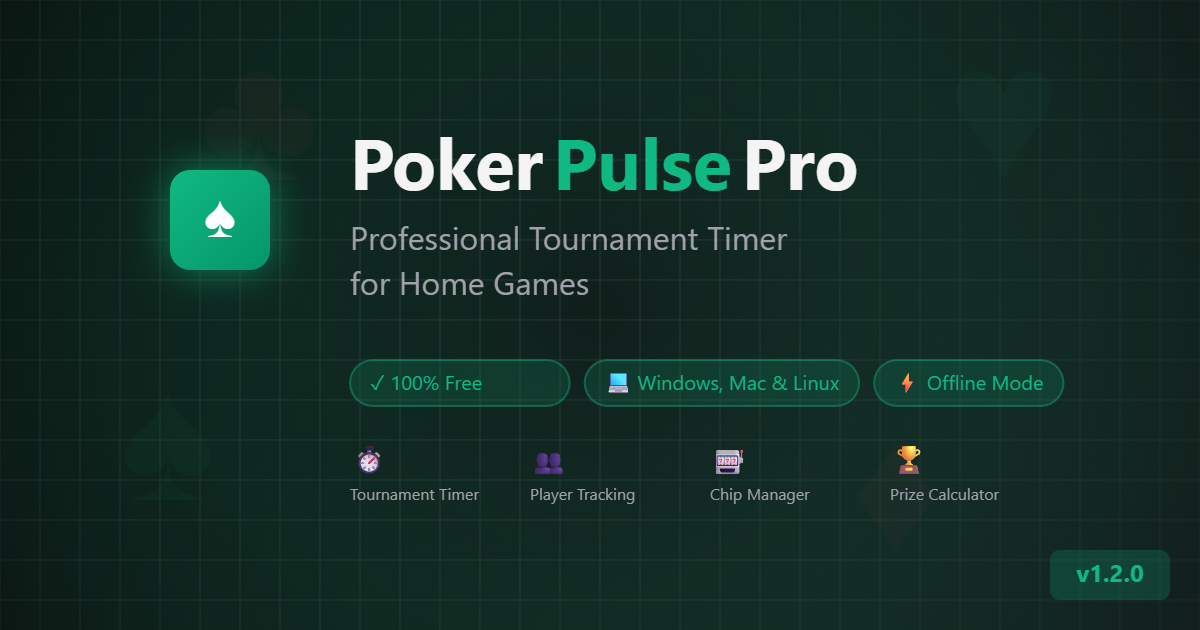 PokerPulsePro - Professional Tournament Timer for Home Games